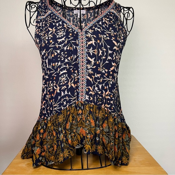 Patrons of Peace | Tops | Patrons Of Peace Blue And Orange Peplum ...